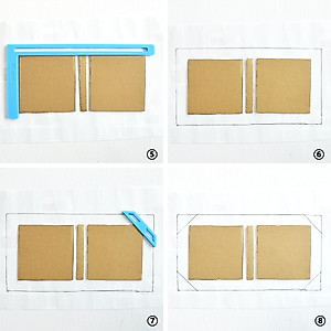 UPTTHOW 6Pcs Bookbinding Easy Scrapbooking Tools for Starter, Complete Great Stencils and Cutter Guide Kit Can Be Made Into Notebook Calender Junk Journal Handbook