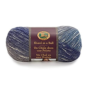 (3 Pack) Lion Brand Yarn Shawl in a Ball Yarn, Soothing Blue