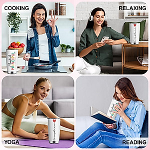 Bedsdiven Assistant Principal 20oz Stainless Steel Tumbler, Double Wall Insulated Travel Cup with Lid, White