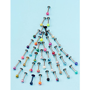 Vsnnsns 16G Lip Rings Stainless Steel Labret Monroe Lip Rings Nail Cartilage Tragus Helix Earrings Studs Ring Medusa Piercing Jewelry For Women Men 8mm