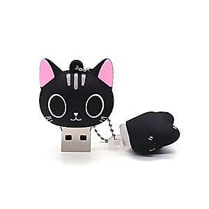 SUNJIANG Cute USB Flash Drive Cat Pen Drive Cartoon Pendrive Memory Stick Cute USB Stick Date Storage Thumb Drive for Kids USB 2.0 (32GB, Cat)