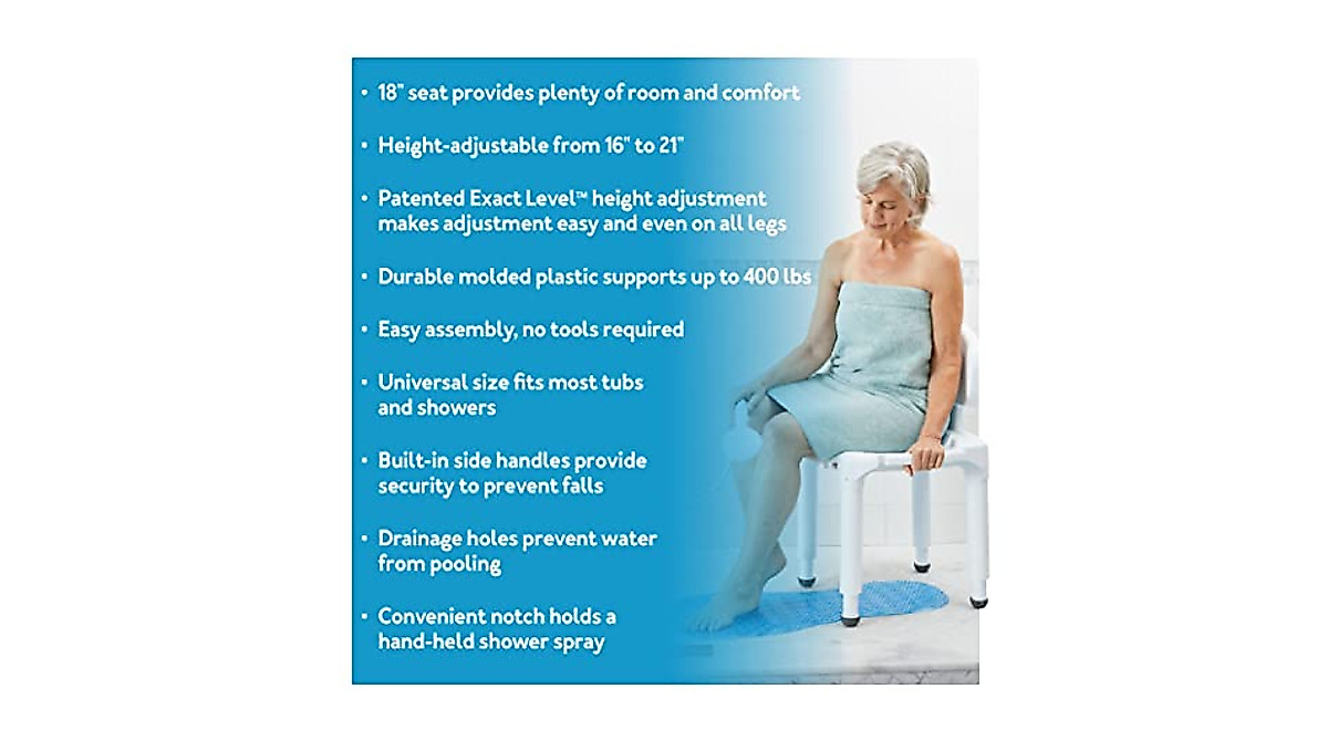 Carex Bath Seat for Seniors – Safe and Adjustable
