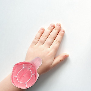 Abaodam Turtle Slap Bracelet Plush Animal Slap Band Toy Hugger Slap Bracelet Cute Wristband for Kids Birthday Party Favors Pink, 10X7.5CM, WJ60386LPW37K722T