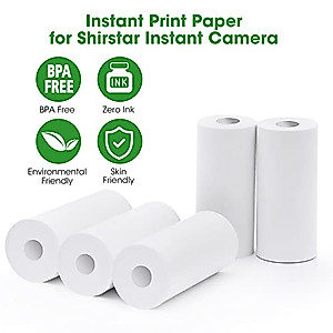 Instant Camera and Refill Paper 5 Rolls