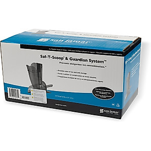San Jamar Saf-T-Scoop Ice Scoop with Storage Caddy for Kitchens, Restaurants, And Fast Food, Plastic, 64 To 86 Ounces, Blue