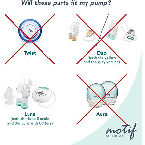 Motif Medical, Luna Breast Shields Flanges, Replacement Parts for Luna Breast Pump (19mm)
