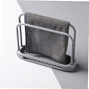 SHOWERORO Kitchen Gadget Countertop Organizer Towel Shelf Towels Rack Detachable Towel Rack Grey Towel Rack Towel Holder Countertop Towel Stand Towel Standing Rack Absorb Water Storage Rack