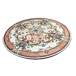Marble Centre Dining Table Top Furniture Decor FIne Inlay Best Gift | 60" Inches