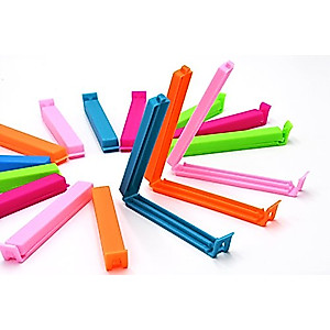 JSSHI 30 PCS Plastic Food Sealing Holder Clips Fresh-Keeping Bag Clips Sealer For Kitchen Food and Snack Bag (4 Inch)