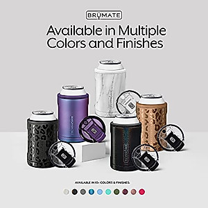 BrüMate Hopsulator DUO 2-in-1 Can Cooler Insulated for 12oz Cans + 100% Leak Proof Tumbler with Lid | Can Coozie Insulated for Hard Seltzer, Beer, Soda and Energy Drinks (Matte Navy)