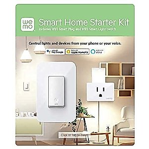 Wemo Smart Home Starter Kit Smart Plug and Switch