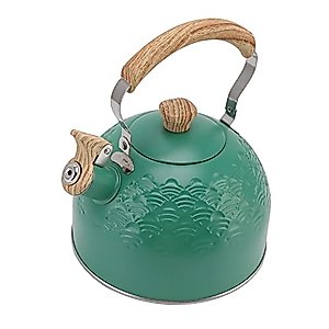 Whistling Kettle, Simple Filling Stainless Steel Stovetop Teapot Quick Heating for Office