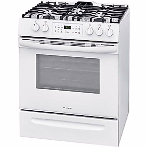 Frigidaire FFGH3054UW 30"" Slide-In Gas Range with 5 Burners 5 Cu. Ft. Oven Capacity Self Clean and Storage Drawer in White