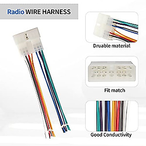 RED WOLF Replacement for 1988-1996 Jeep Eagle Wrangler YJ, 1990-1992 Dodge Monaco Aftermarket Radio Stereo Wiring Harness Adapter Connector