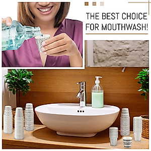 600 Pack Disposable 3 oz Paper Cups, Mouthwash Small Tasting Cups Bathroom Paper Coffee Cold Beverage Drinking Cup for Picnic, BBQ, Party, Travel and Event (Stylish)