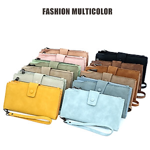 TAN.TOMI Wallet Women, Women Wallet Large Capacity, Wallet for Women RFID Blocking with Multi Card Organizers