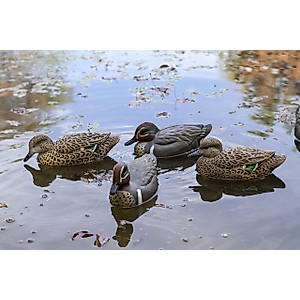 Flambeau Outdoors 8015SUV Storm Front 2 Green-Winged Teal Decoys, Classic Floaters - 6-Pack