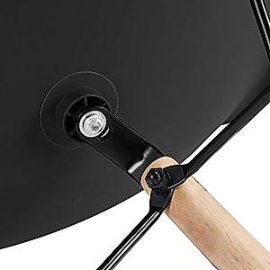 Yaheetech Dining Chairs Modern Side Diner Chairs Shell Eiffel DSW Chairs with Beech Wood Legs and Metal Wires for Dining Room Living Room Bedroom Kitchen Lounge Reception, Set of 4, Black