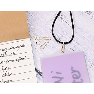 Mini Skater 0.63" Mini Metal Spring Hooks, Tiny Stainless Steel Lanyards Snap Clip Hooks, Keyring Accessory for Purse,Curtains,Jewelry Ring Craft and ID Card Key Chain Clip Parts(Light Gold, 200Pcs)