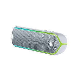 Sony SRS-XB32 Portable Bluetooth Speaker: Compact Wireless Party Speaker with Multicolor Lights and Flashing Strobe - Loud Audio for Phone Calls -Waterproof and Shockproof Bluetooth Speakers - Grey