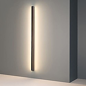 Ozarke Minimalist Creative Long Wall Lamp Modern LED Background Wall Lamp Living Room Bedside Aluminum Wall Light Ligting Sconce (60 inches Hard Wired)