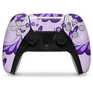 WraptorSkinz Skin Wrap compatible with Sony PS5 DualSense Controller Petals Purple (CONTROLLER NOT INCLUDED)
