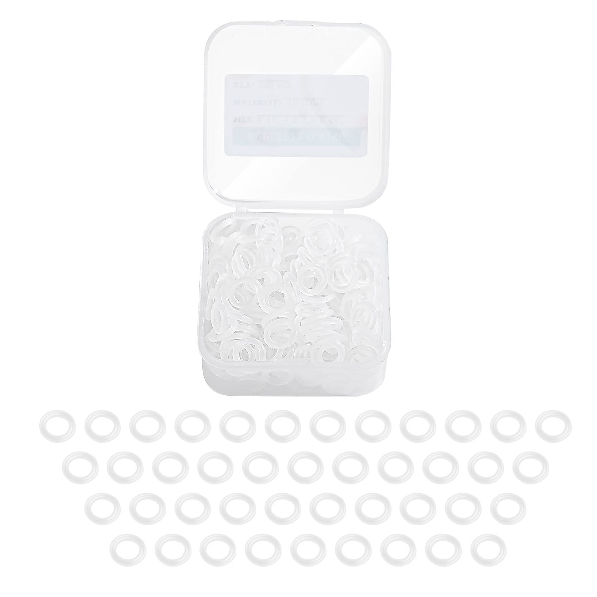 Budefull 200Pcs Clear O-Ring Switch Dampeners Keycap for Mechanical Keyboard Cherry Mx, White