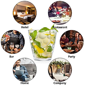 Hiceeden Set of 9 Plastic Tumblers Drinking Glasses, 9.5 Oz Unbreakable Clear Water Cups, Reusable Drinking Cups Wine Glasses for Juice, Beverages, Drinks, BPA Free, Stackable, Dishwasher Safe