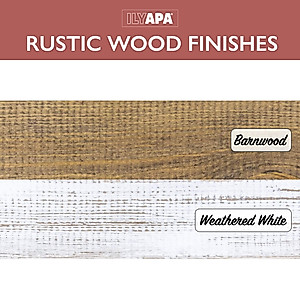 Ilyapa Barnwood Coat Rack Wall Mount - Wood Wall Mount Coat Rack with Hooks, 6 Metal Hooks - for Hats, Coats, Kitchen, Bedroom, and More - Barnwood