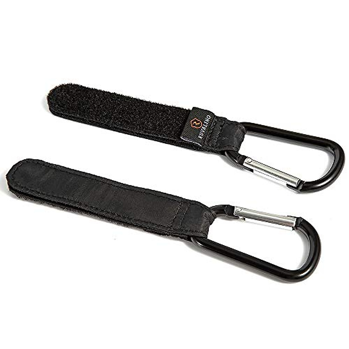 Stroller Hooks, RUVALINO Universal Multi-Purpose Stroller Clips for Your Buggy, Pushchair or Pram, Black, 2 Pack