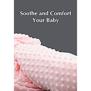 American Baby Company Heavenly Soft Chenille Minky Dot Receiving Blanket, Pink, 30" x 40", for Boys and Girls