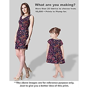 Soimoi Asian Paisley Print, Cotton Cambric, Quilting Fabric Sold by The Yard 42 Inch Wide, Medium Weight Cotton Fabric, Sewing Supplies,Purple