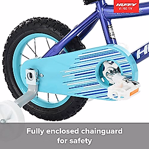 Huffy Zazzle 12” Girl’s Bike with Basket and Streamers, Bell, Training Wheels, Purple