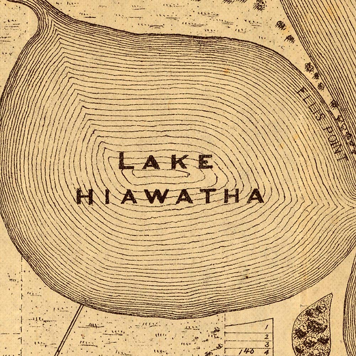 Antiguos Maps - City of Clermont, Florida map circa 1884 - measures 24 in x 30 in (610 mm x 762 mm)