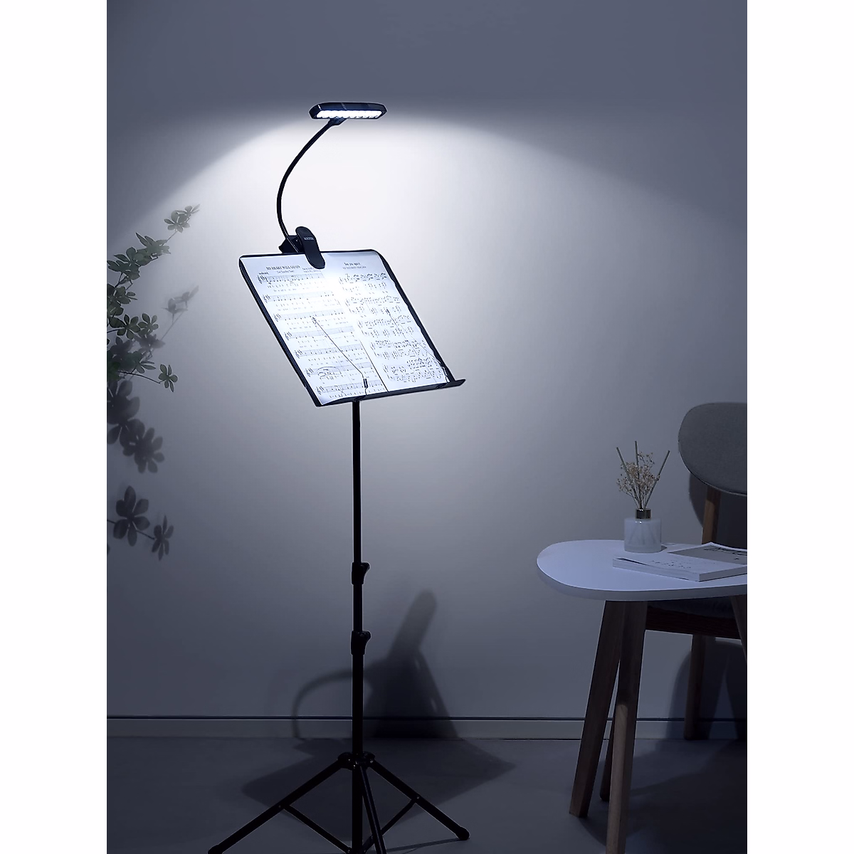 Kootek Music Stand Light, Eye Caring Clip-on Piano Light, 360° Flexible Neck Adjustable Brightness USB Rechargeable Light Lamp for Piano, Sheet Music, Book Reading