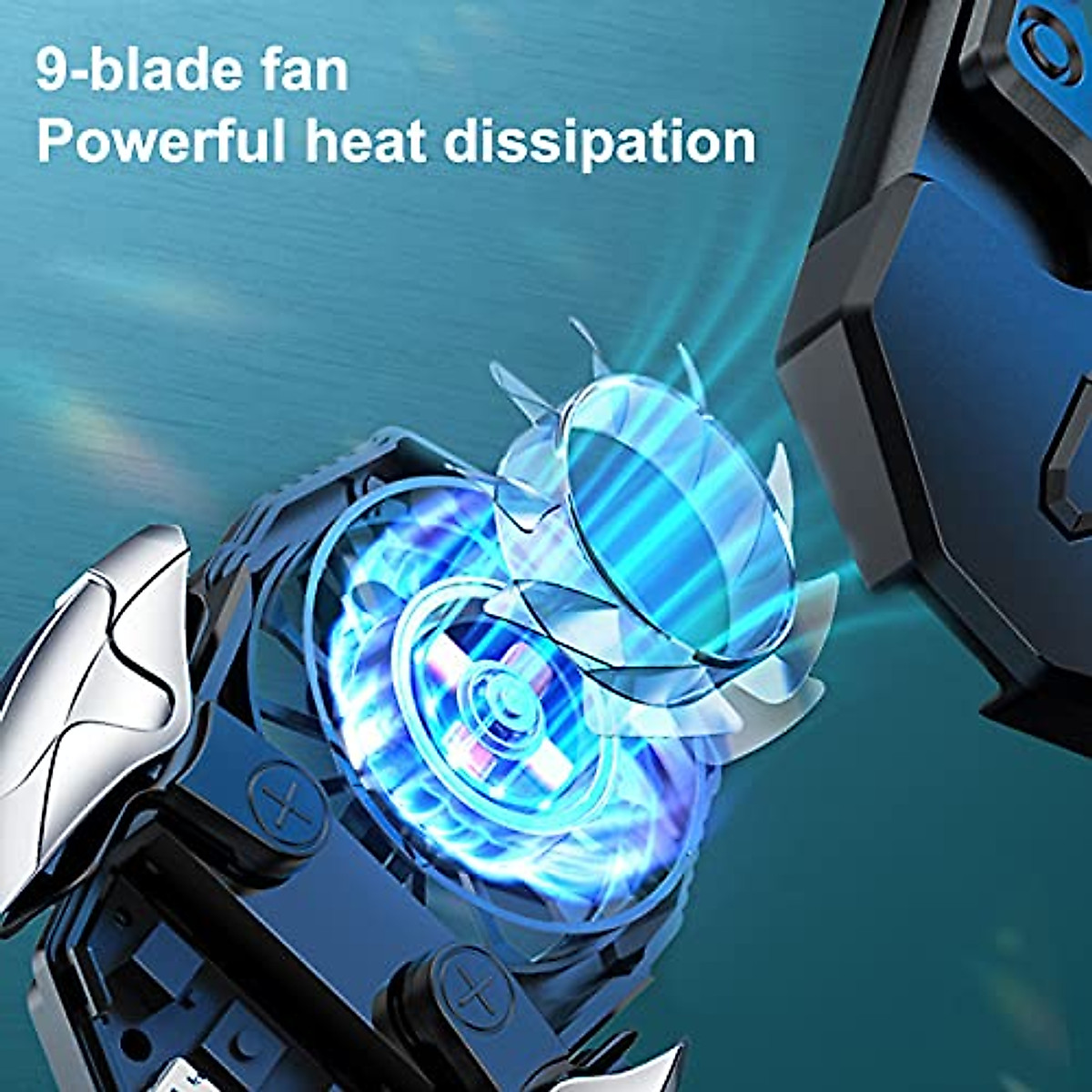 OCUhome Phone Cooler, P15 Semi-Conductor Mobile Phone Radiator Portable Universal USB Phone Gamepad Holder Game Cooling Fan for Gaming Phone Black