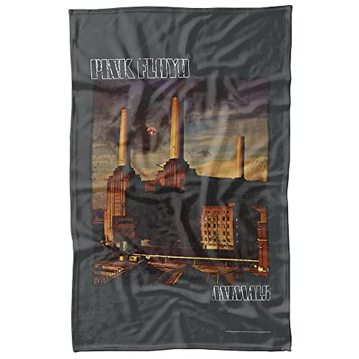 LOGOVISION Pink Floyd Blanket, 36"x58", Faded Animals, Fleece Blanket