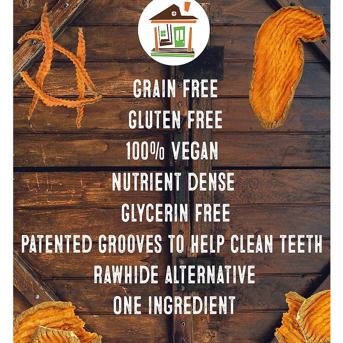 Sam's Yams Sweet Potato Dog Chewz, All Natural Made in USA Sweet Potato Dog Treats - Dried and Chewy - Perfect for Small, Medium, and Large Dogs - Healthy Dog Supplement Treats, 5 oz Single Pack