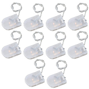 LampVPath (Pack of 10 cr2032 Battery Holder Coin Cell Holder, CR2032 Battery Holder with Switch, 1 x 3V CR2032 Button Coin Cell Battery Holder with Leads On Off Switch - Clear