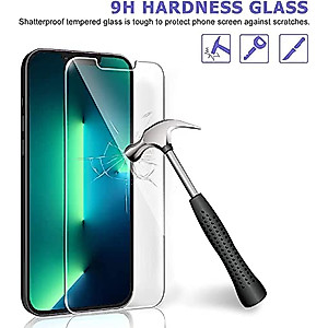 Ferilinso Designed for iPhone 13 Pro Screen Protector, 3 Pack HD Tempered Glass with 2 Pack Camera Lens Protector, Case Friendly, 9H Hardness, Bubble Free, 5G 6.1 Inch, easy installation