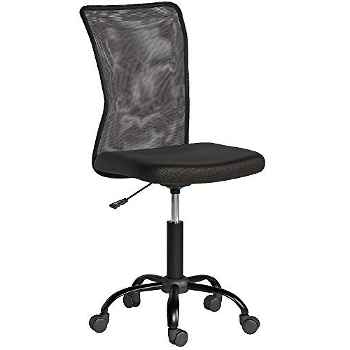 BestMassage Office Chair Cheap Desk Chair Mesh Computer Chair with Lumbar Support No Arms Swivel Rolling Executive Chair for Back Pain,Black 1 Pack