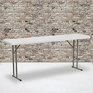 Flash Furniture Elon 6-Foot Granite White Plastic Folding Training Table