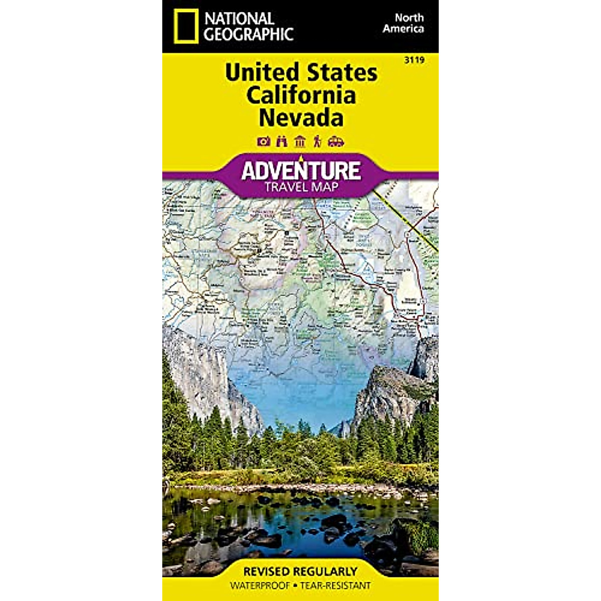 United States, California and Nevada Map (National Geographic Adventure Map, 3119)