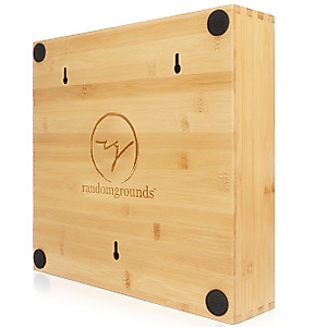 randomgrounds Zipper Bag Storage Organizer for Drawer - Artistic Design 100% Bamboo Wooden Zipper Plastic Sandwich Baggie, Zipper Home Kitchen Pantry Organization Holder with Magnetic Lock