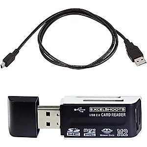 Replacement USB Cable for Canon EOS Rebel T6 DSLR Camera, USB Computer Cord for Canon EOS Rebel T6 DSLR Camera + Excelshoots Card Reader (3-Feet)
