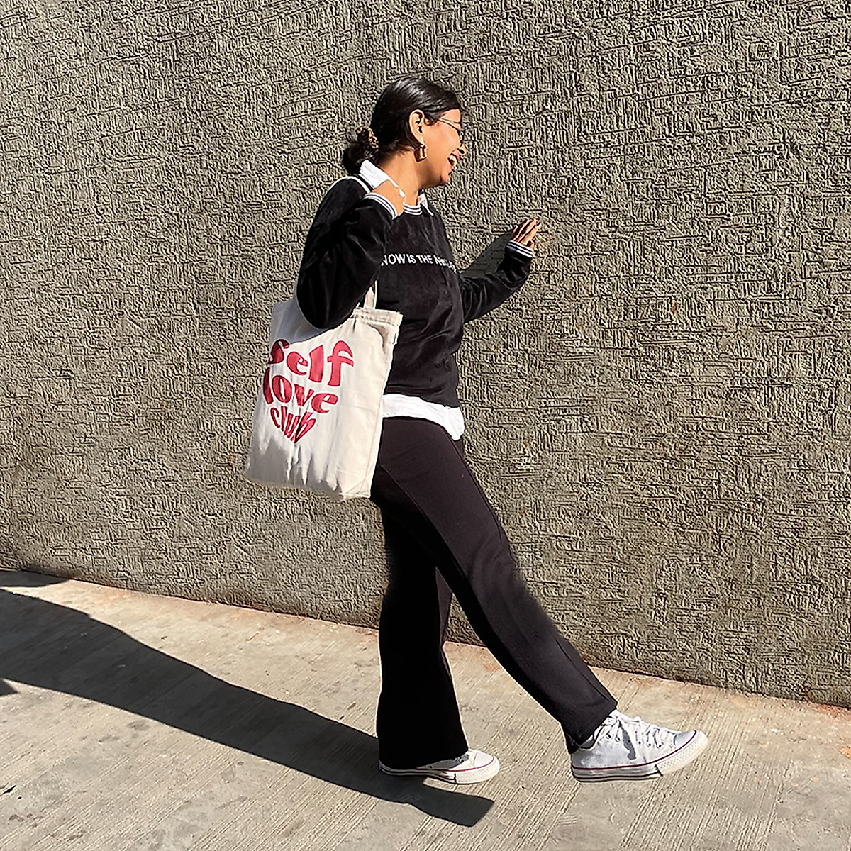 Ecoright Tote Bag for Women with Zipper, Small Tote Bag, Canvas Bag, Reusable Cotton Bag for Beach, Grocery, School & Work