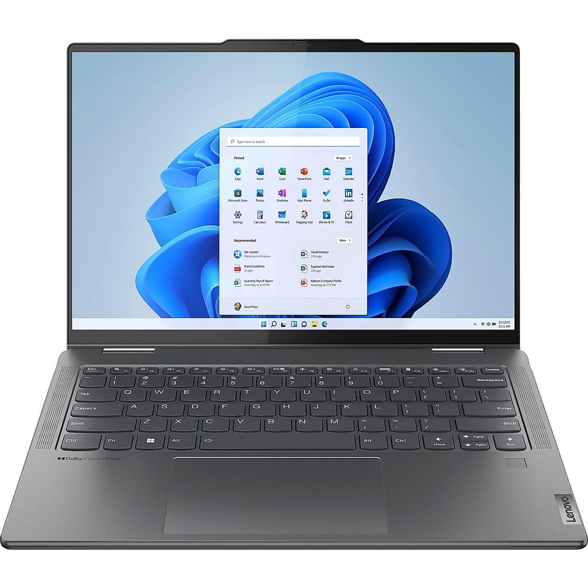 Lenovo Yoga 7i 2-in-1 Laptop 14" 2.2K IPS Touchscreen 13th Gen Intel 10-Core i7-1355U 16GB RAM 256GB SSD Backlit Fingerprint Thunderbolt FHD Privacy Camera Long Battery Life Win11 Gray + HDMI Cable