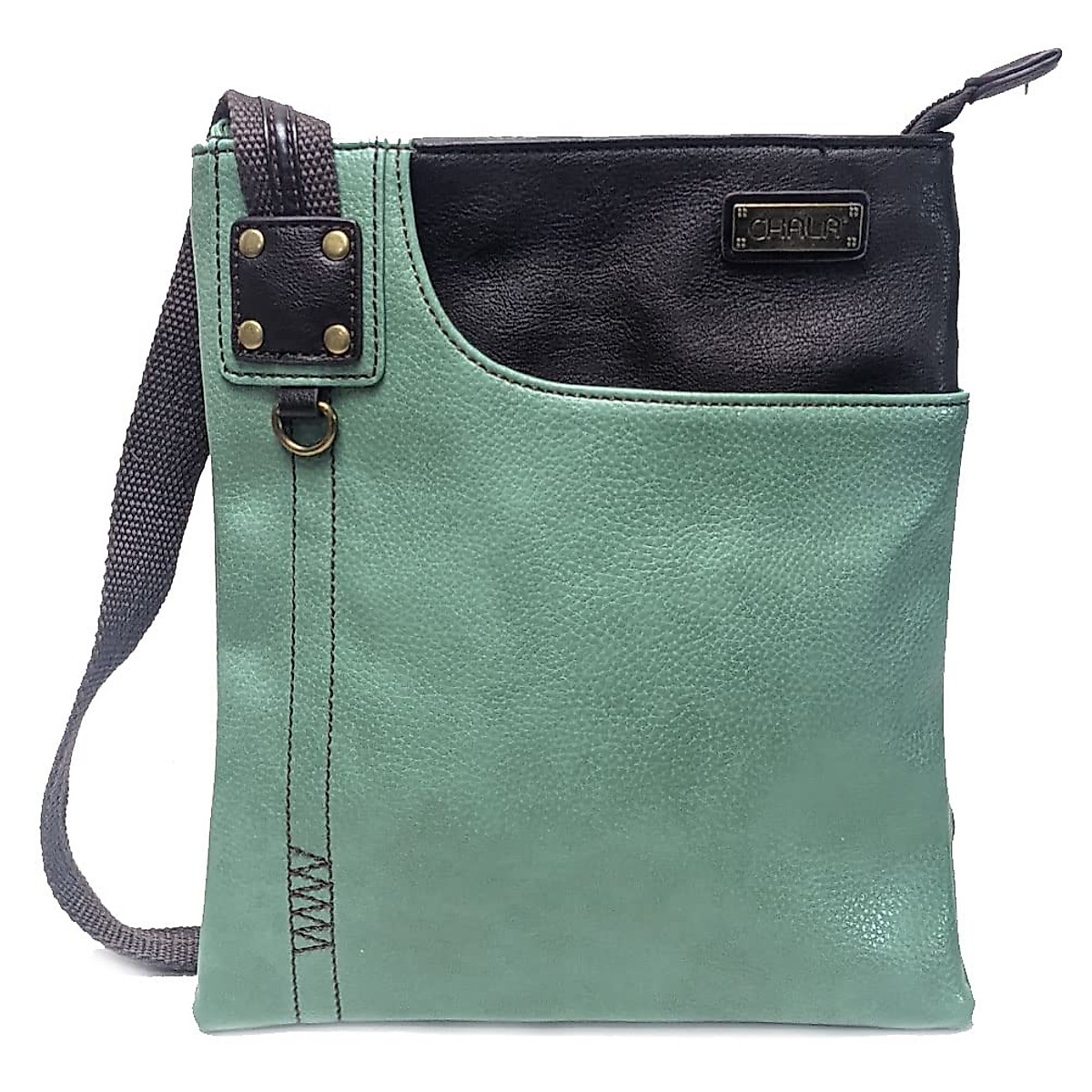 Chala Swing CrossBody Phone Purse in Two Tone Colors (Bag Only) (Light Teal Bag Only)