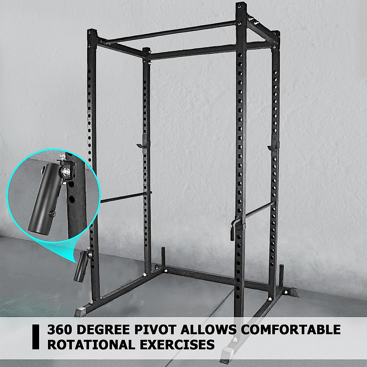 A2ZCARE Power Rack Mounted Landmine Attachment, T Bar Row Landmine Base, Fit 2-inch Olympic Row Bar, Compatible with 3x2 & 3x3 inch Power Cage