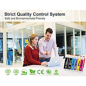 Miss Deer Compatible 280 281 Ink Cartridges, Replacement for Canon PGI-280XXL CLI-281XXL PGI280 CLI281 for Canon PIXMA TS9120 TS8120 TS8220 TS8320 TS8100 TS8200 TS9100 (6 Pack with Photo Blue)